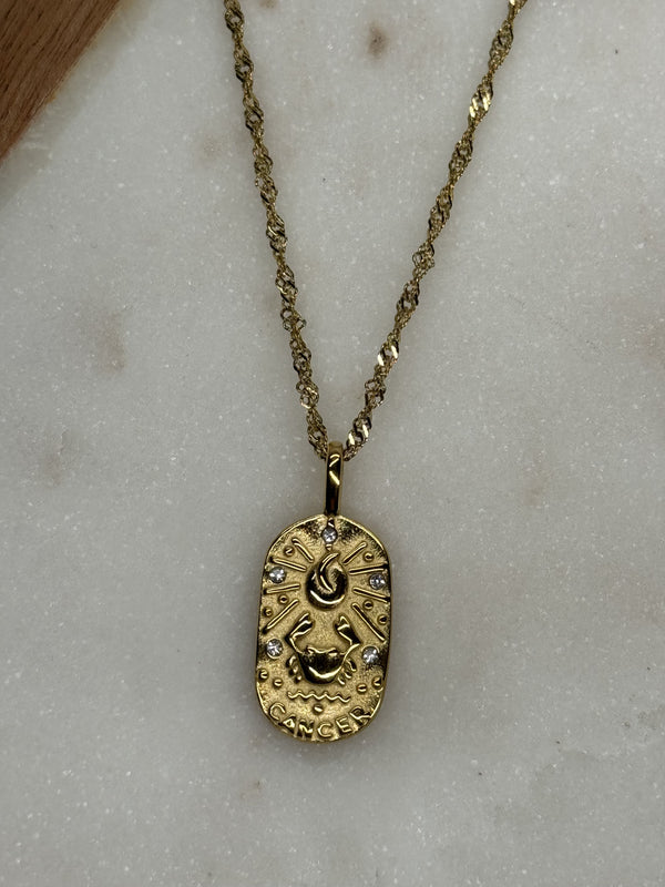 Gold Zodiac Cancer – Sage Pig Collection